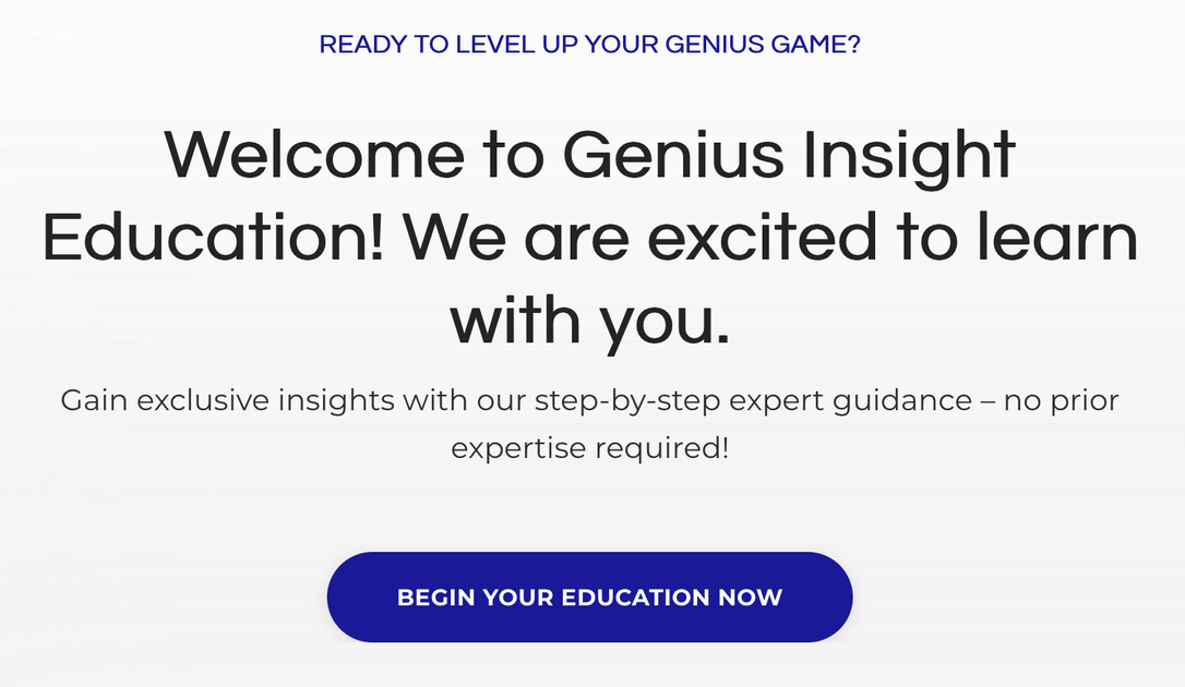 Looking Ahead: Genius Insight Education | INSIGHT HEALTH APPS